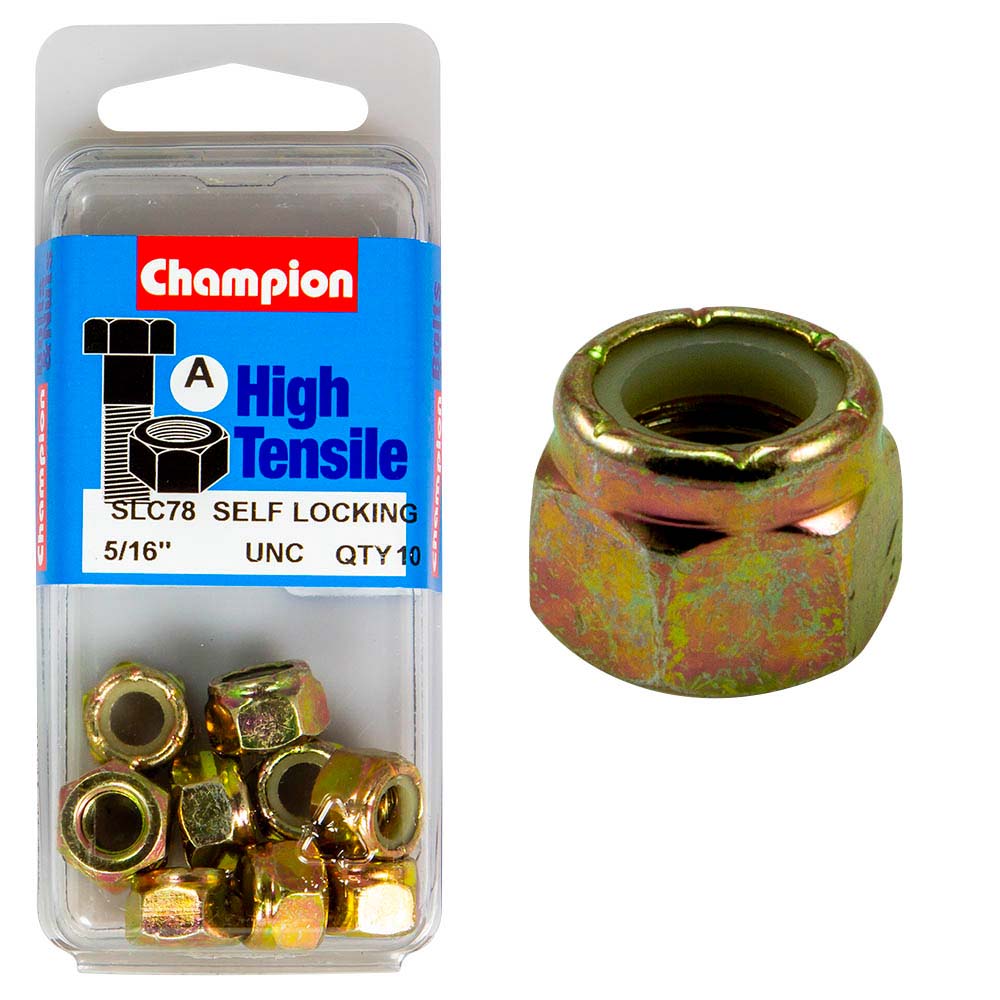 Champion Nyloc Nut UNC 5/16in (A) - GR5 - Tooltime Online