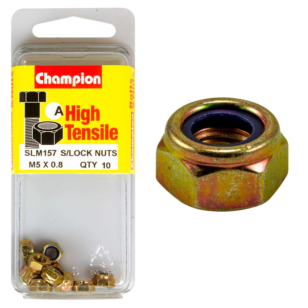 Champion Nyloc Nut M5 x 0.8 (A) - GR8.8 - Tooltime Online